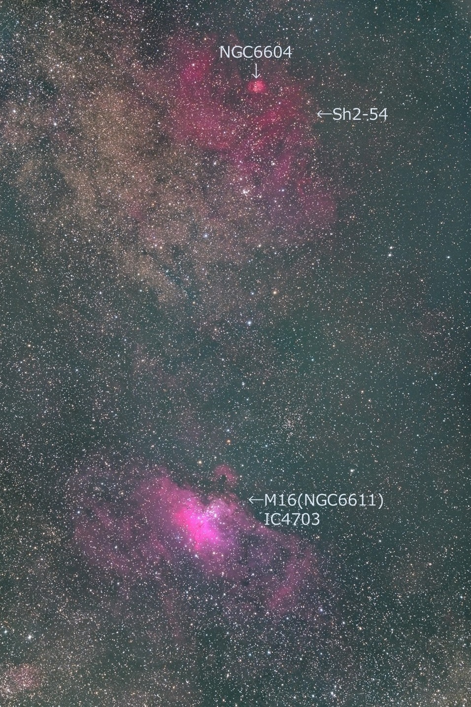 M16とSh2－54: 星三昧